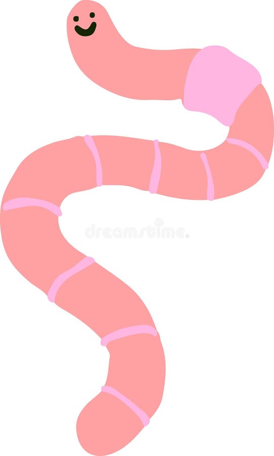 Simple Worm Sketch Hand Drawn Vector Stock Vector - Illustration of ...