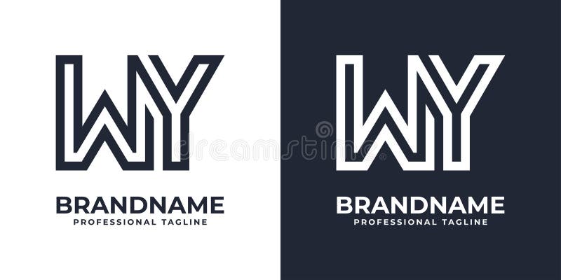 Simple WY Monogram Logo, Suitable for Any Business with WY or YW ...