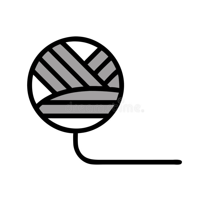 Simple Yarn Ball Vector for Craft and Knitting Projects Stock Image ...