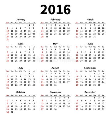 Simple Year Calendar Stock Illustrations – 77,951 Simple Year Calendar ...