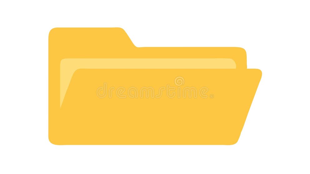 Simple Yellow Folder Icon Representing Data Storage or Organization, Vector Design Generative AI ...