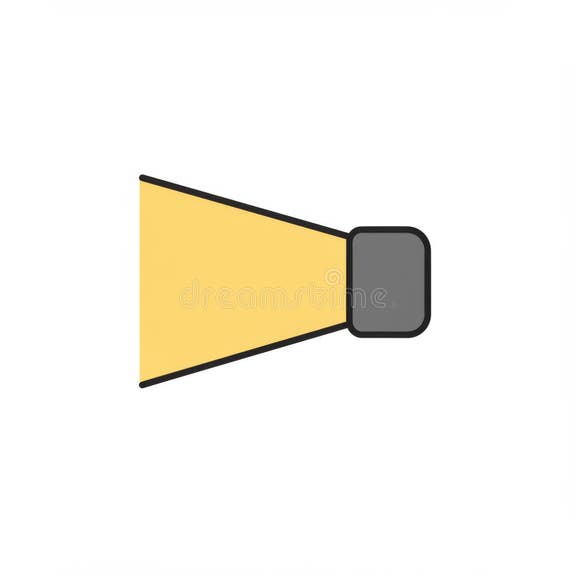 Simple Yellow and Grey Light Beam Icon Stock Illustration ...