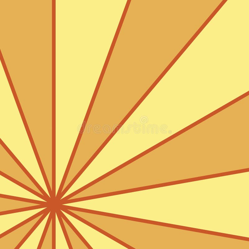 Simple Yellow and Orange Sun Rays Design Stock Illustration ...