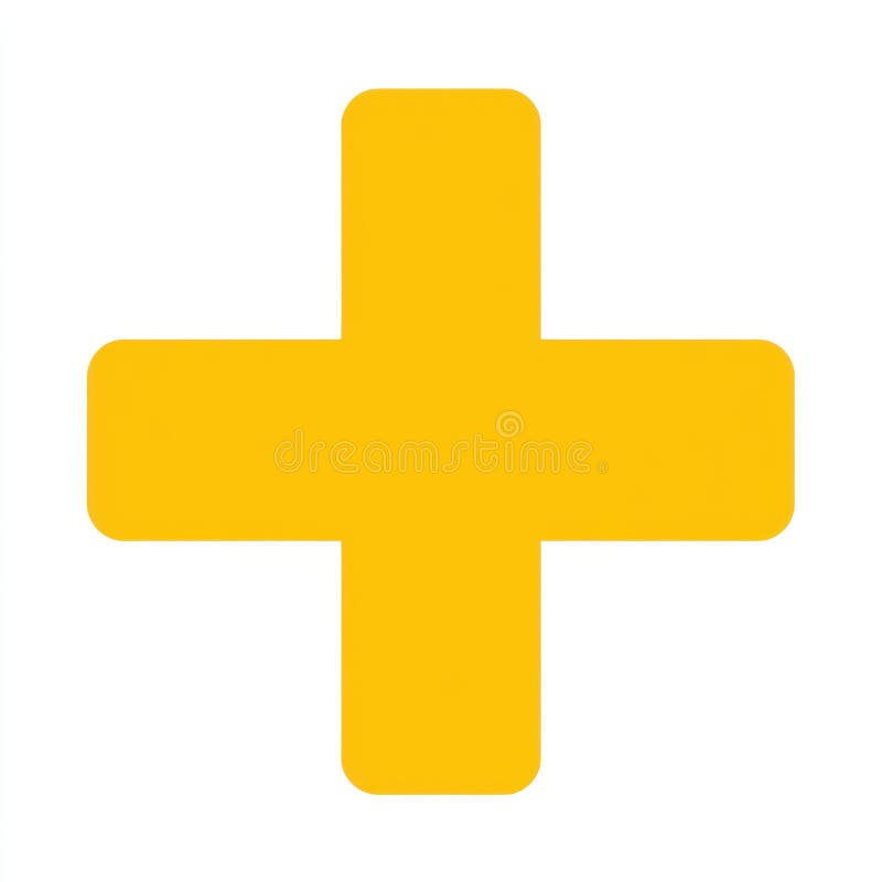 Yellow plus stock illustration. Illustration of addition - 57867172