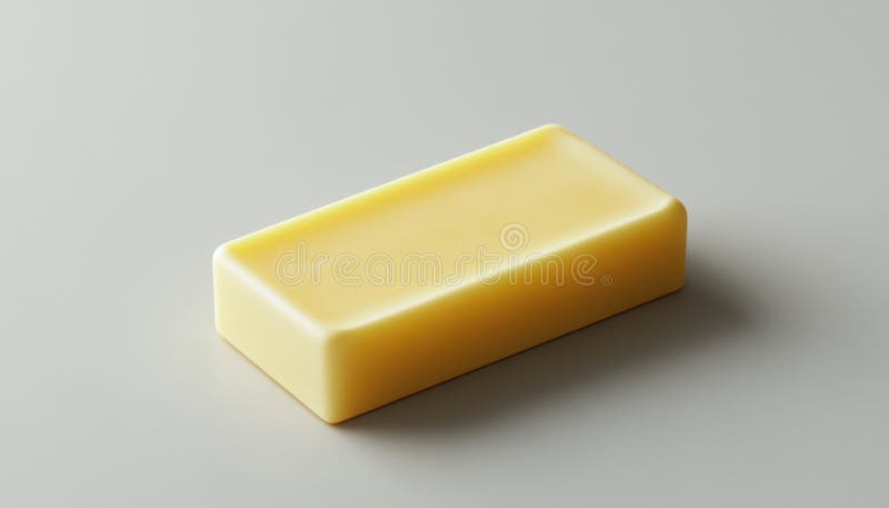 Simple Yellow Soap Bar on a Neutral Surface in Soft Lighting Stock ...