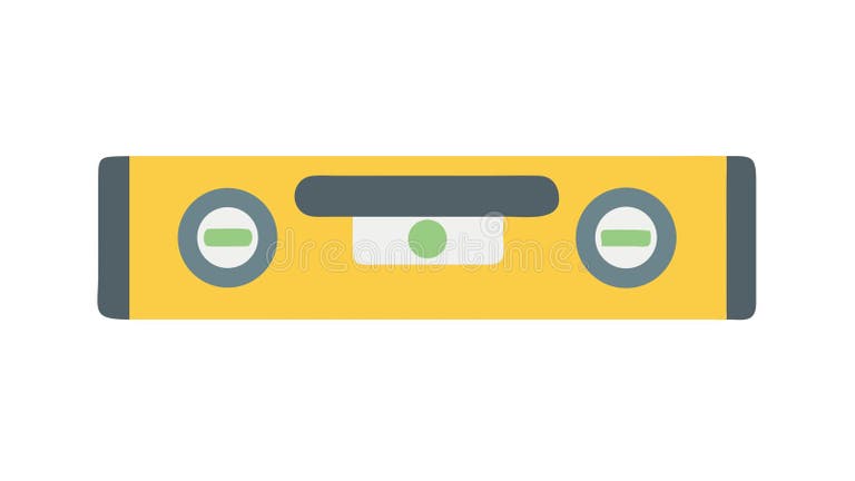 Simple Yellow Spirit Level Icon, Basic Design for Leveling Tasks, Vector Design Generative AI ...