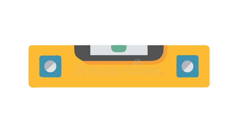 Simple Yellow Spirit Level Tool Icon, Basic Leveling Graphic, Vector ...