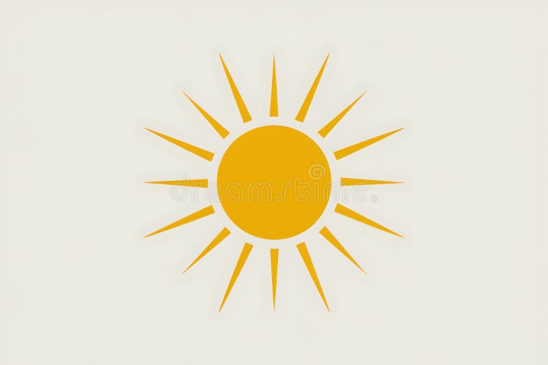 Simple Yellow Sun Graphic Design Element Stock Illustration ...