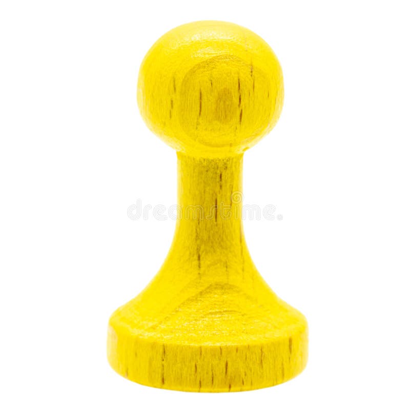 A Simple Yellow Wooden Token Stock Image - Image of wooden, object ...