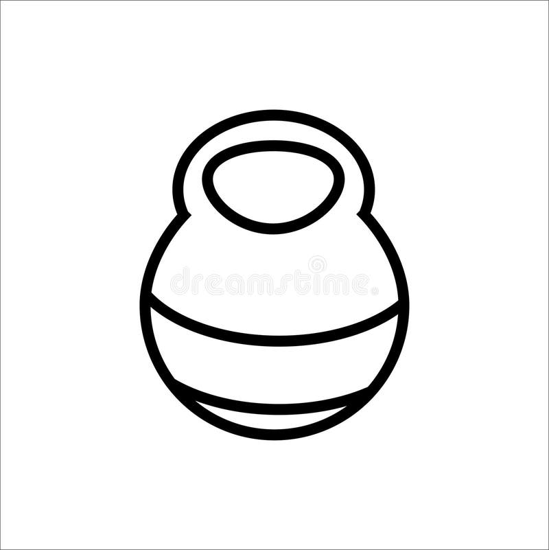 Simple yoga ball Vector stock vector. Illustration of multimedia ...