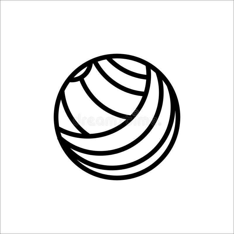 Simple Yoga Ball Vector with Minimalist and Modern Design Stock ...