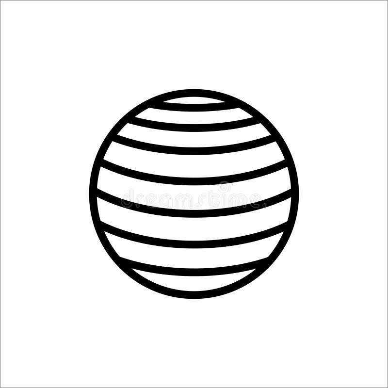 Simple Yoga Ball Vector with Minimalist and Modern Design Stock ...