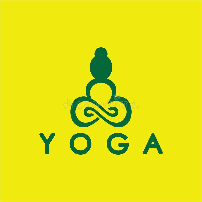 Simple Yoga Logo Icon Vector Design Template Stock Vector ...