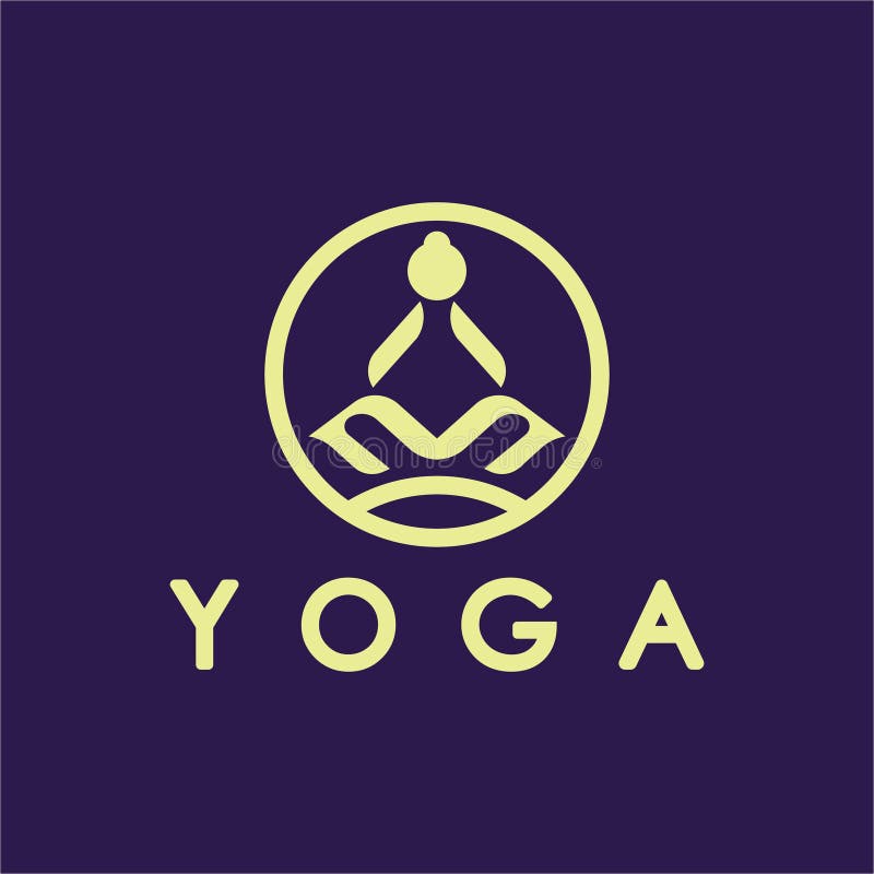 Simple Yoga Logo Icon Vector Design Template Stock Vector ...