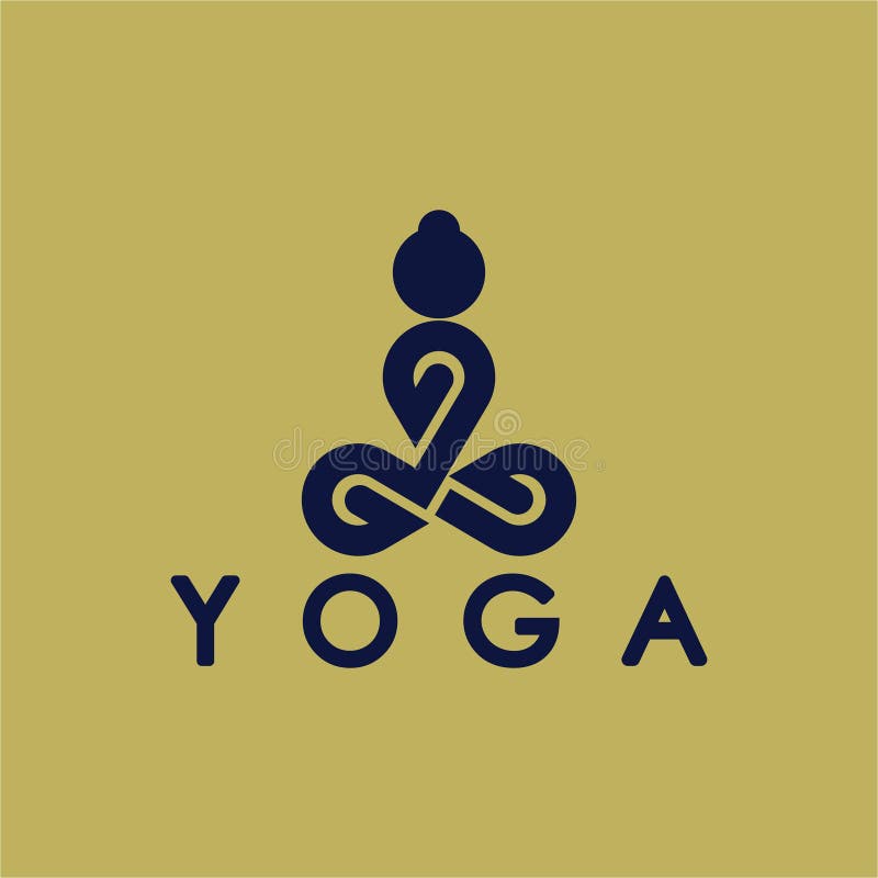 Simple Yoga Logo Icon Vector Design Template Stock Vector ...