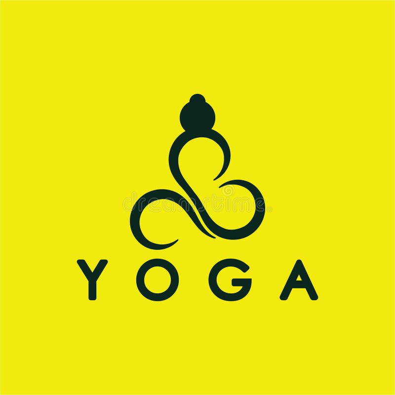 Simple Yoga Logo Icon Vector Design Template Stock Vector ...