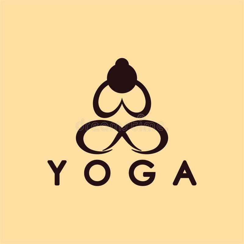 Simple Yoga Logo Icon Vector Design Template Stock Vector ...
