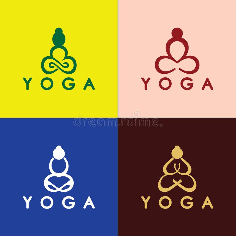 Simple Yoga Logo Icon Vector Design Template Stock Vector ...
