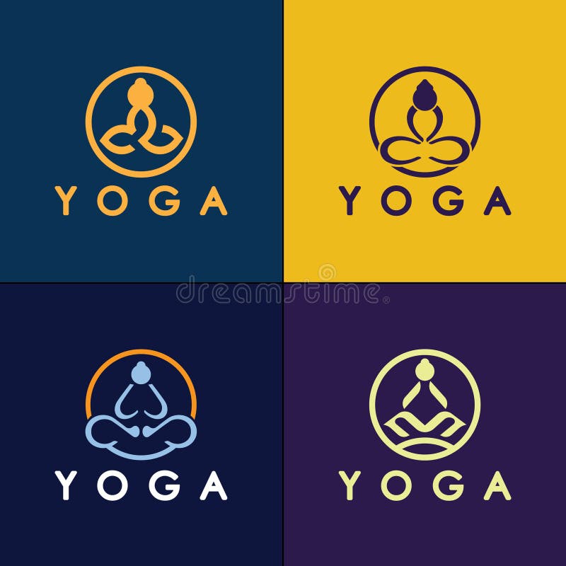 Simple Yoga Logo Icon Vector Design Template Stock Vector ...