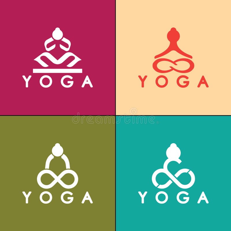 Simple Yoga Logo Icon Vector Design Template Stock Vector ...