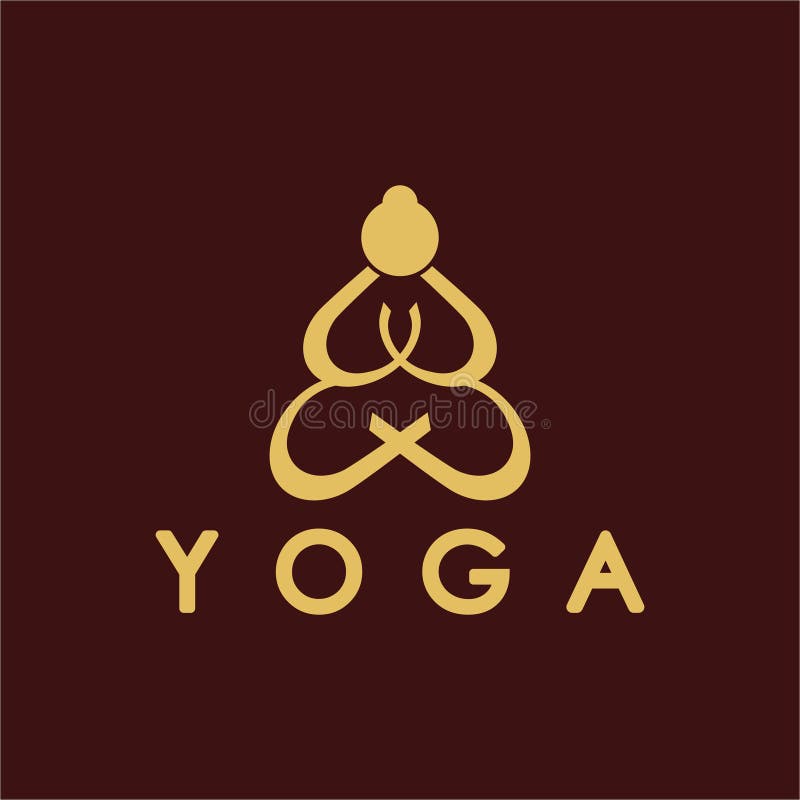Simple Yoga Logo Icon Vector Design Template Stock Vector ...