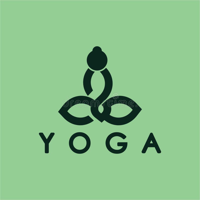 Simple Yoga Logo Icon Vector Design Template Stock Vector ...