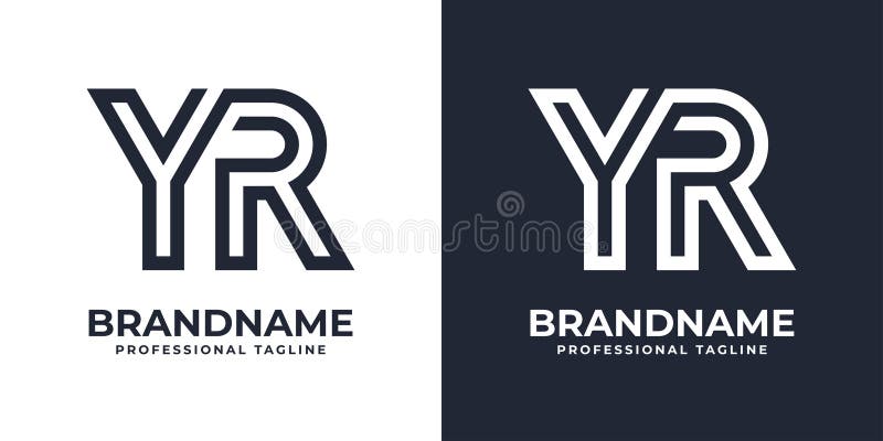 Simple YR Monogram Logo, Suitable for Any Business with YR or RY ...