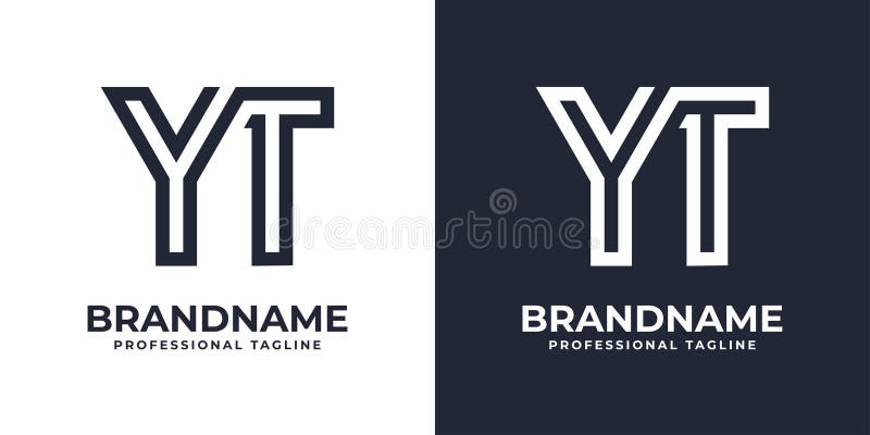 Simple YT Monogram Logo, Suitable for Any Business with YT or TY ...