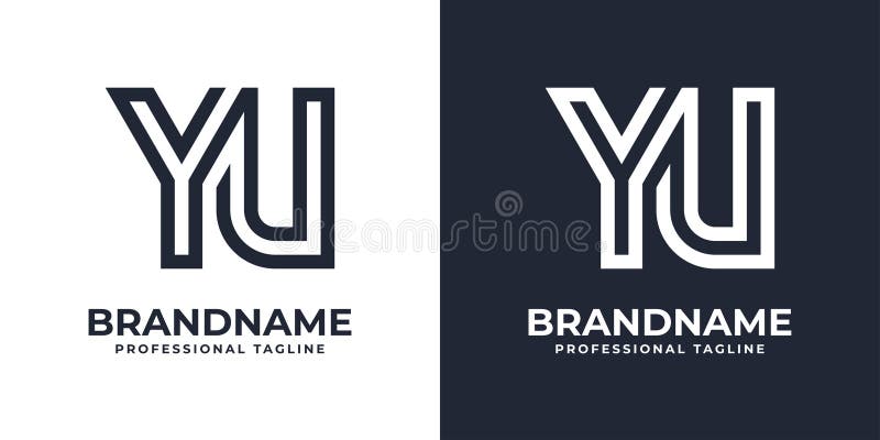 Simple YU Monogram Logo, Suitable for Any Business with YU or UY ...