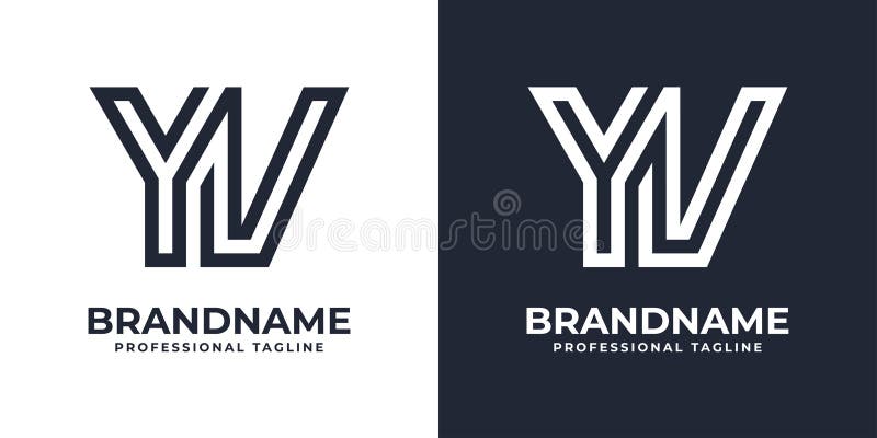 Simple YV Monogram Logo, Suitable for Any Business with YV or VY ...