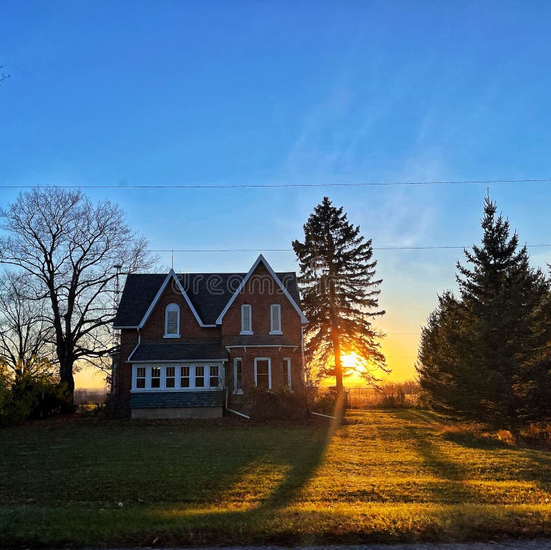 Country house. stock image. Image of house, blue, life - 265094459