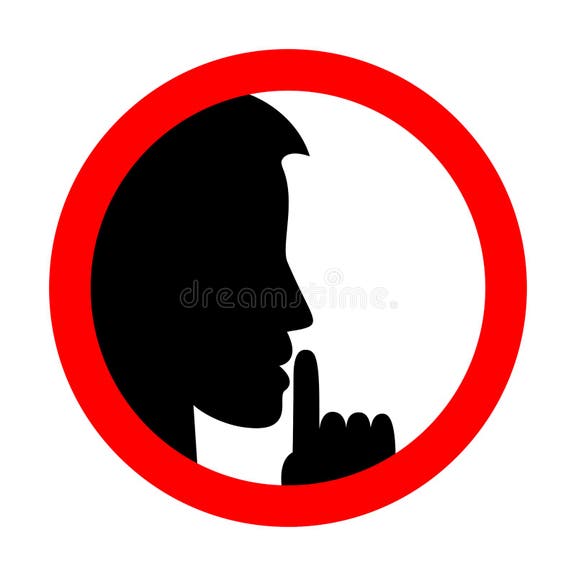 Silence Sign Stock Illustrations – 15,884 Silence Sign Stock ...