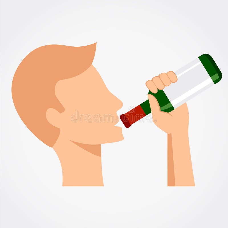 Man Drinking Alcohol Clipart
