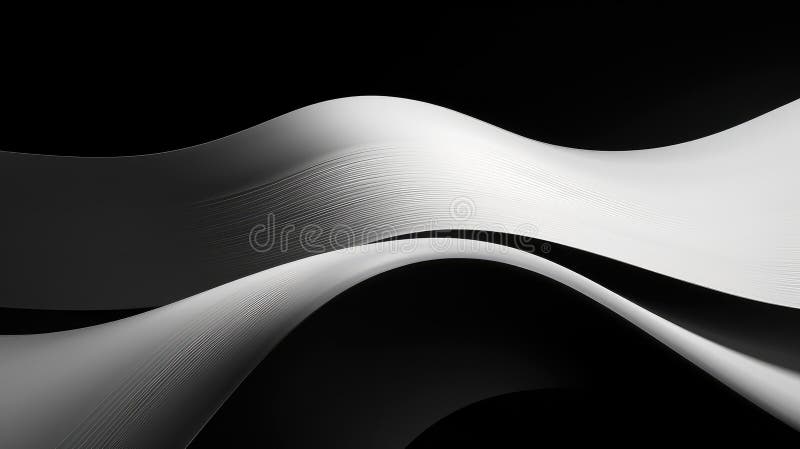 Simplicity Abstract Black and White Stock Illustration - Illustration ...