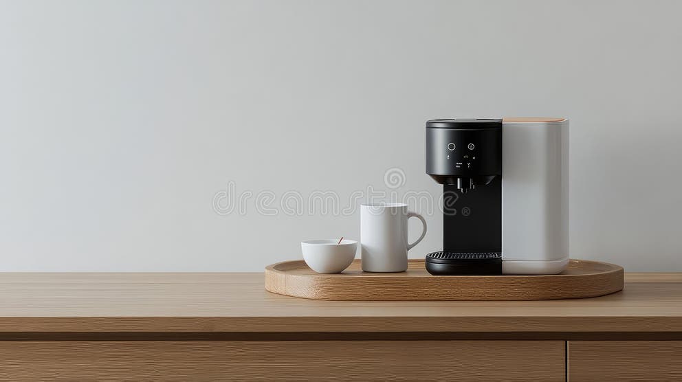 Simplicity Coffee Machine at Home Stock Illustration - Illustration of ...