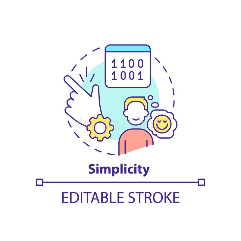Simplicity concept icon stock vector. Illustration of science - 248187520