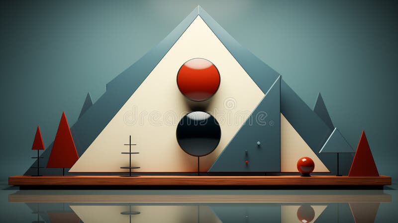 Simplicity and Elegance: Minimalist Geometry Abstract Art Stock ...