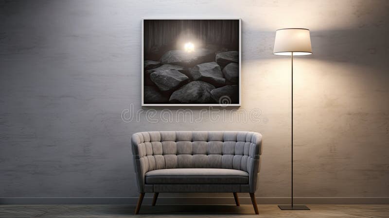 Simplicity grey canvas stock illustration. Illustration of space ...