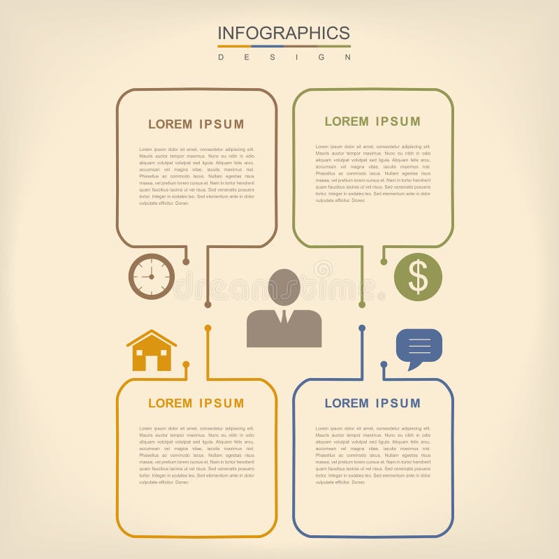 Simplicity Infographic Design Stock Illustration - Illustration of line ...