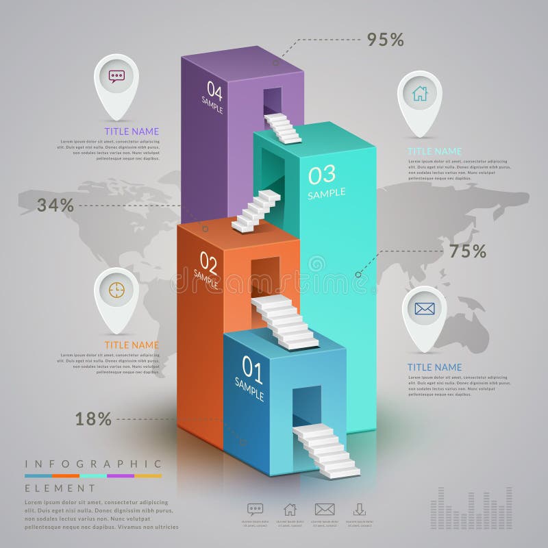 Simplicity Infographic Template Stock Vector - Illustration of market ...