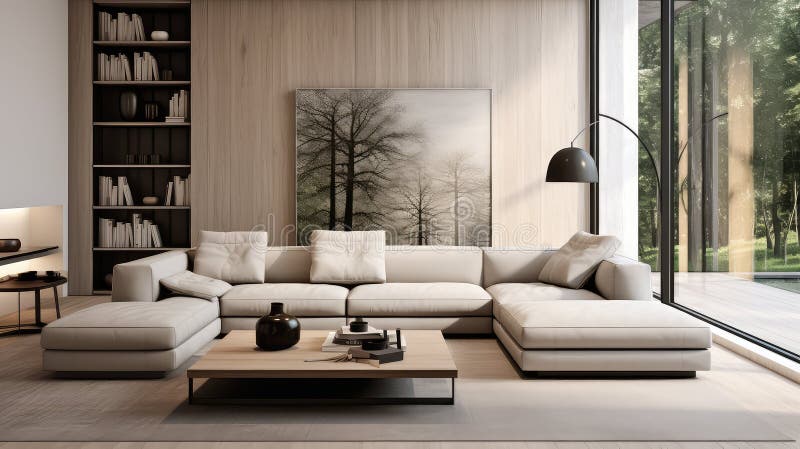 Simplicity Interior Design Minimal Stock Illustration - Illustration of ...