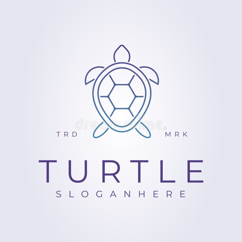 Simplicity Line of Turtle Logo Icon Vector Template Illustration Design ...