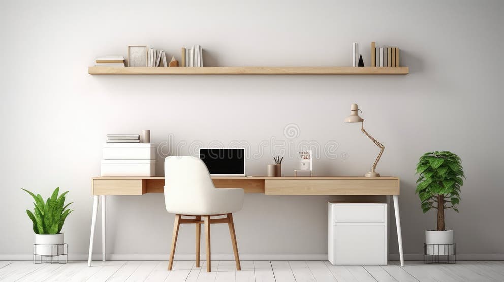 Simplicity Minimal Interior Design Stock Illustration - Illustration of ...