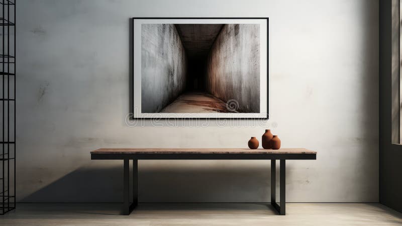 Simplicity minimal table stock illustration. Illustration of modern ...