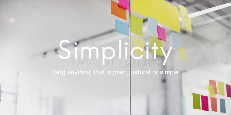 Simplicity Minimalist Easiness Design Simpleness Concept Stock Image ...