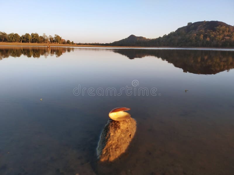Simplicity of nature stock image. Image of pond, mountain - 270421853