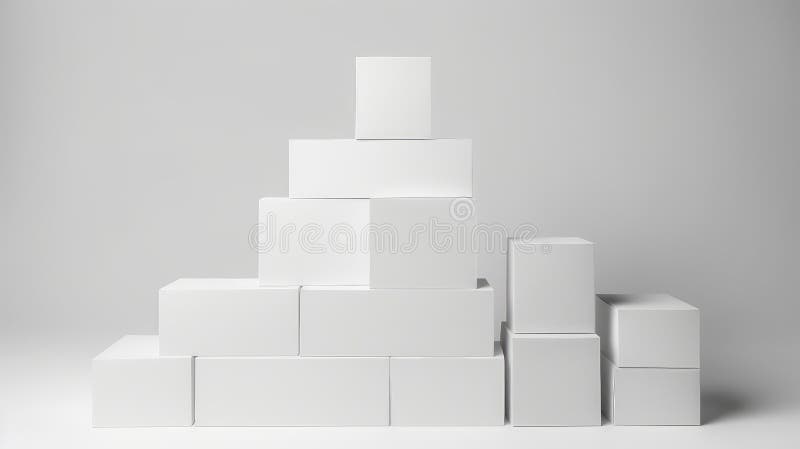 Simplicity plain white box stock illustration. Illustration of neutral ...