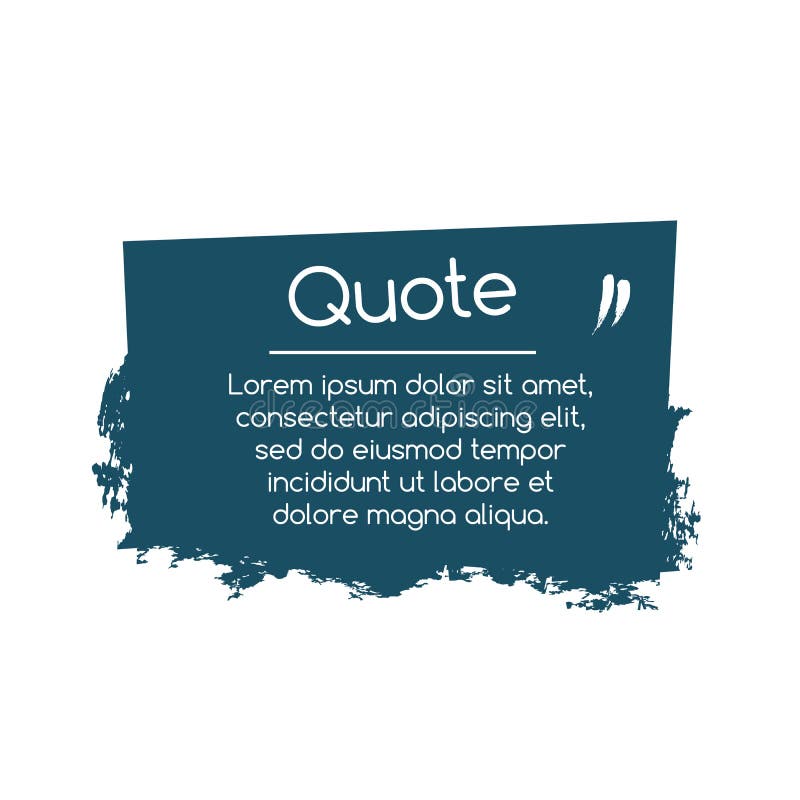 Rectangle Motivation Quote Template Vector Stock Vector - Illustration ...
