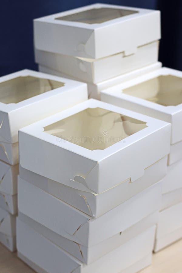 Simplicity of Stacked White Cardboard Boxes, Perfect for Disposable Food Packaging and Eco ...