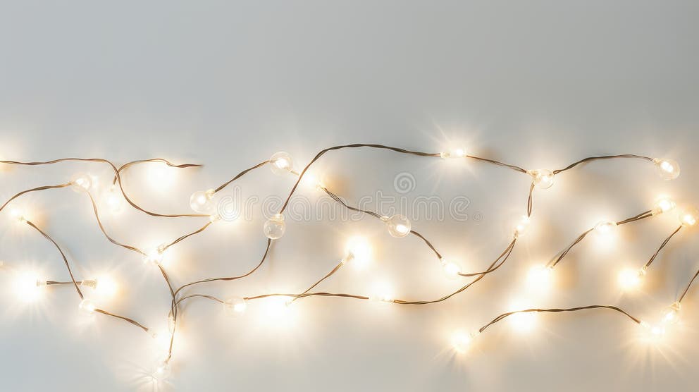 Simplicity String Lights White Background Stock Illustration ...